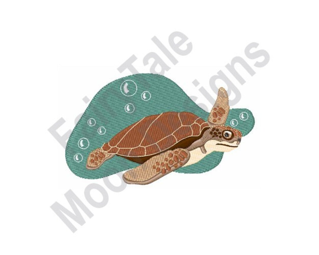 Sea Turtle Machine Embroidery Design, Marine Turtle Embroidery Pattern ...