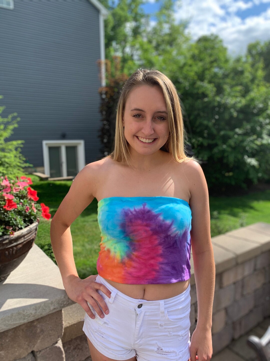 Rainbow Tube Top - Etsy