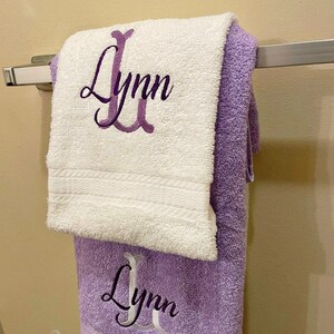 Personalized Bath Towels Embroidered Monogrammed - Etsy