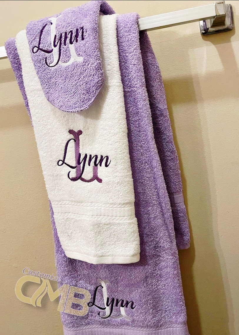 Personalized Bath Towels Embroidered Monogrammed - Etsy