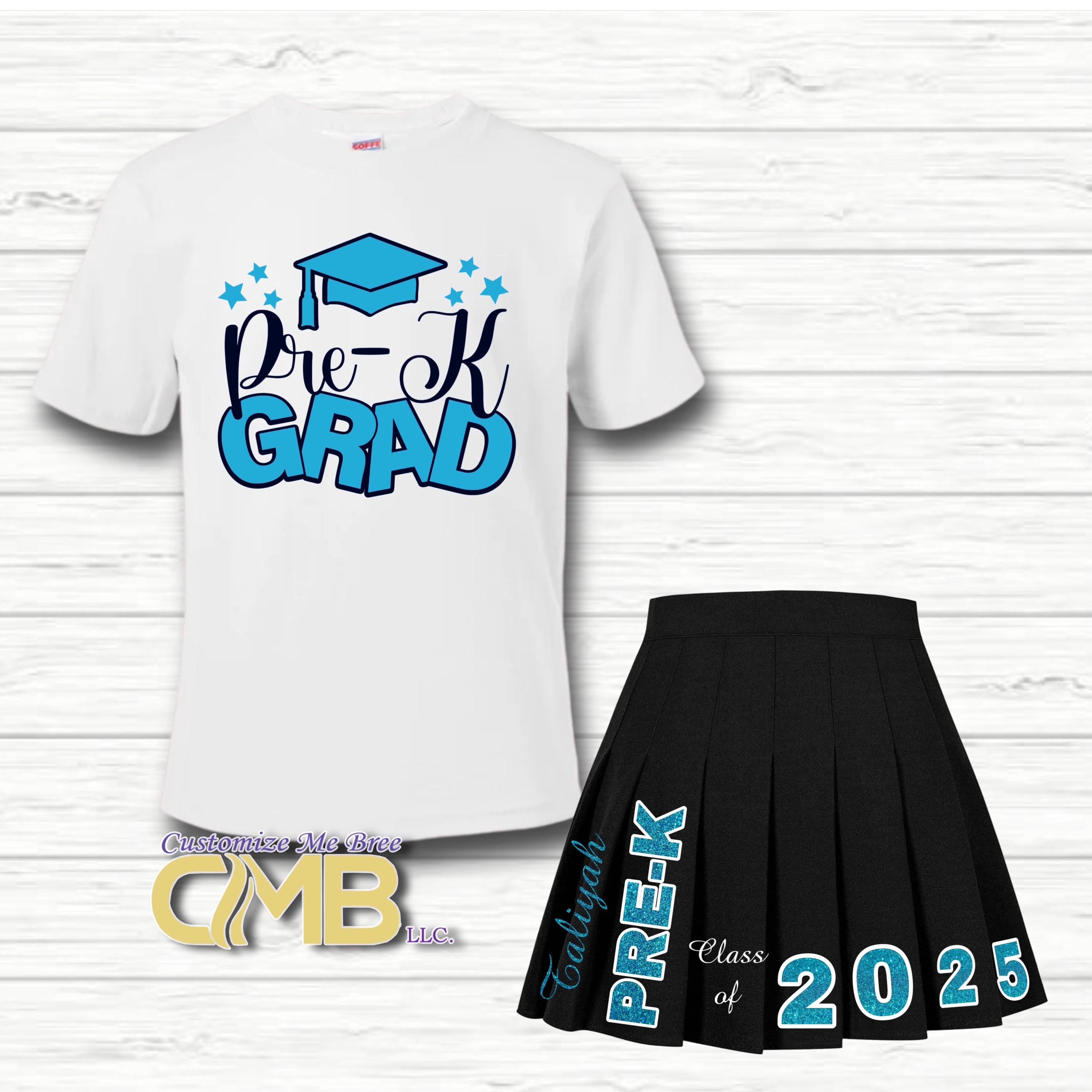 Class of 2026 Pre-k - 8th Grade Graduation Outfit/ Shirt and Skirt Set ...