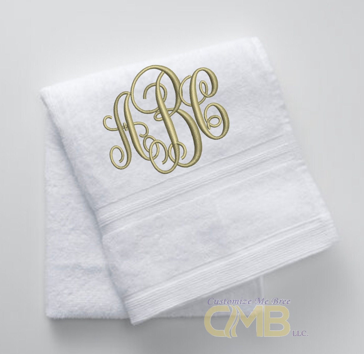 Embroidered Monogrammed Bath Towel, Personalized Wedding Gift - Etsy