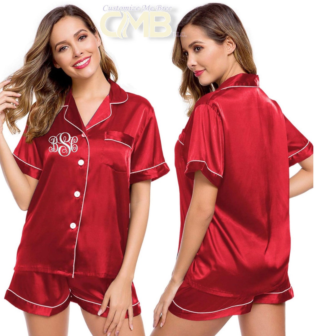 Monogram Embroidery Pajama - Etsy