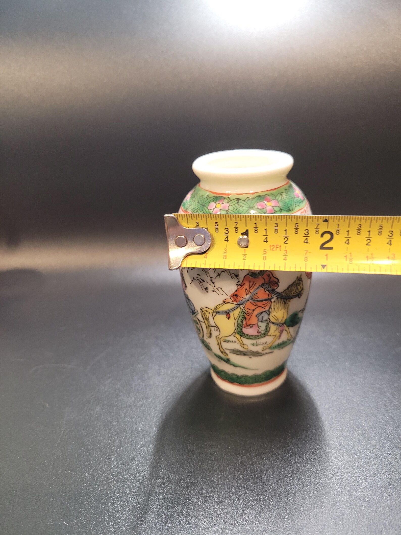 Vintage Chinese Small Porcelain Vase Horse Carriage Mountain Scene - Etsy