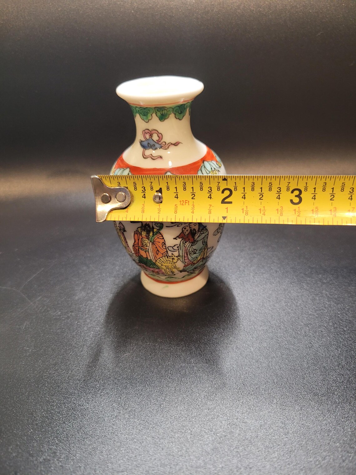 Vintage Small Chinese Porcelain Vase Three Men and Scenery - Etsy