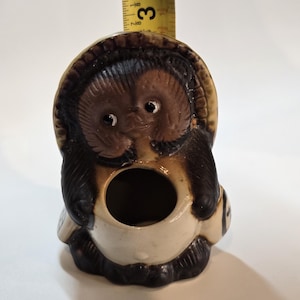 Vintage Japanese Shigaraki Ware Tanuki Lucky Charm Raccoon Dog Tokkuri ...