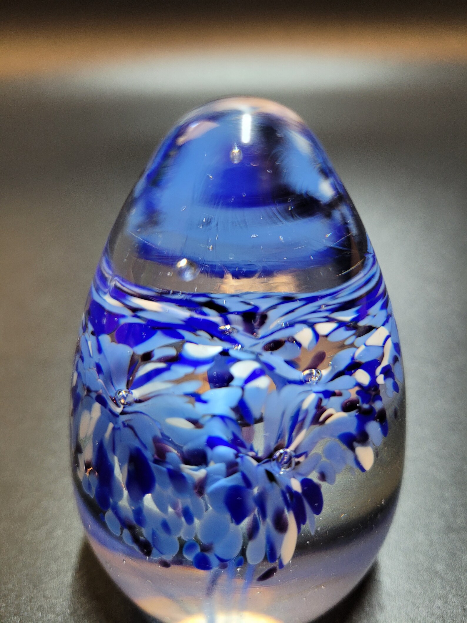 Vintage Blue Floral Paperweight Made in England - Etsy