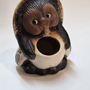 Vintage Japanese Shigaraki Ware Tanuki Lucky Charm Raccoon Dog Tokkuri ...