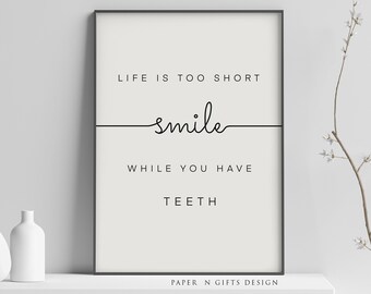 Life is Too Short Printable Art Wall Decor Instant - Etsy