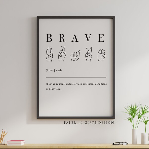 Be Brave Wall Art - Etsy