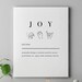 Joy Definition Print Sign Language Wall Art Printable Wall - Etsy