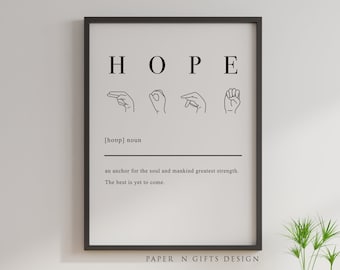 Joy Definition Print, Sign Language Wall Art, Printable Wall Art, Joy ...