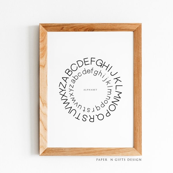 Alphabet Lower Case Upper Case Poster Printable - Etsy