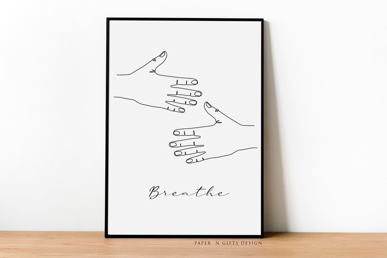 Breathe Printable Wall Art, Sign Language Poster, ASL Printable ...
