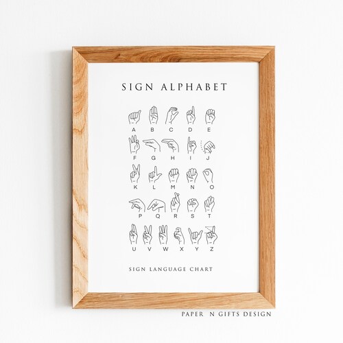 Dinning Room ASL Printable Wall Art American Sign Language - Etsy