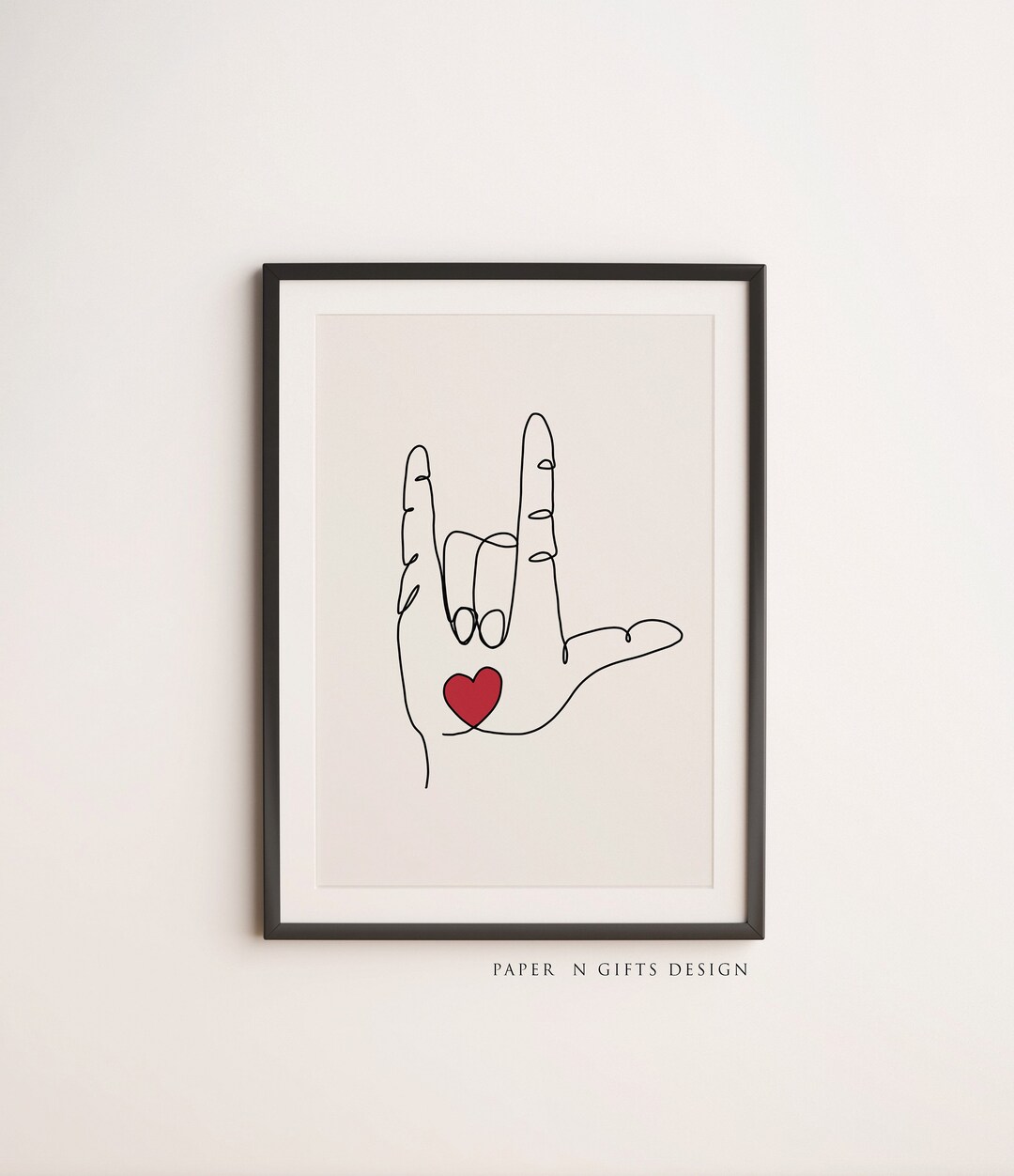 I Love You Poster, I Love You Sign Language Art, Printable Wall Art ...