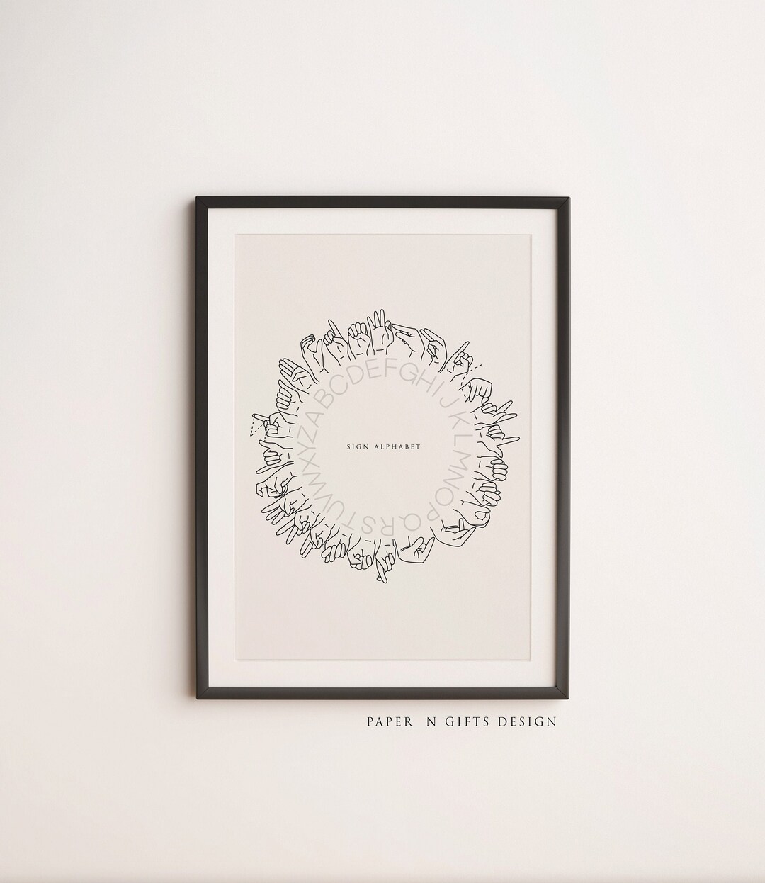 Sign Language Alphabet Poster, Sign Language Printable Gifts, Sign ...