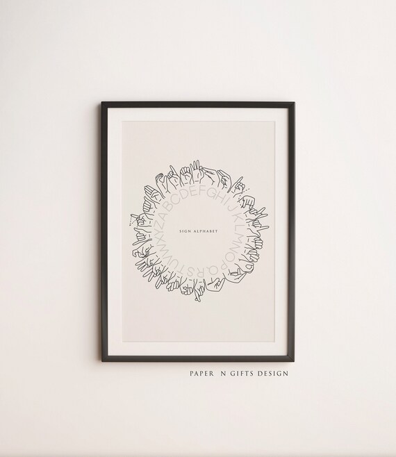 Sign Language Alphabet Poster Sign Language Printable Gifts - Etsy