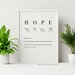 Hope Definition Print, Sign Language Wall Art, Printable Wall Art, Love ...