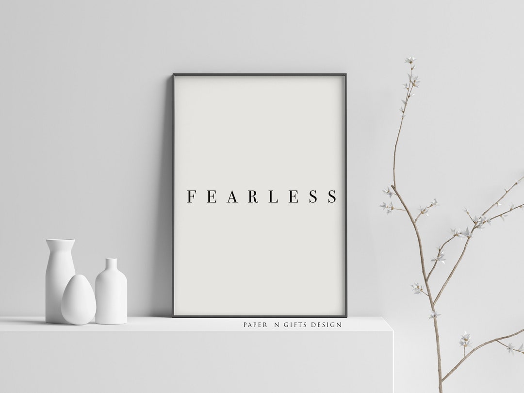 Printable Fearless Poster, Download and Print, Printable Wall Art ...