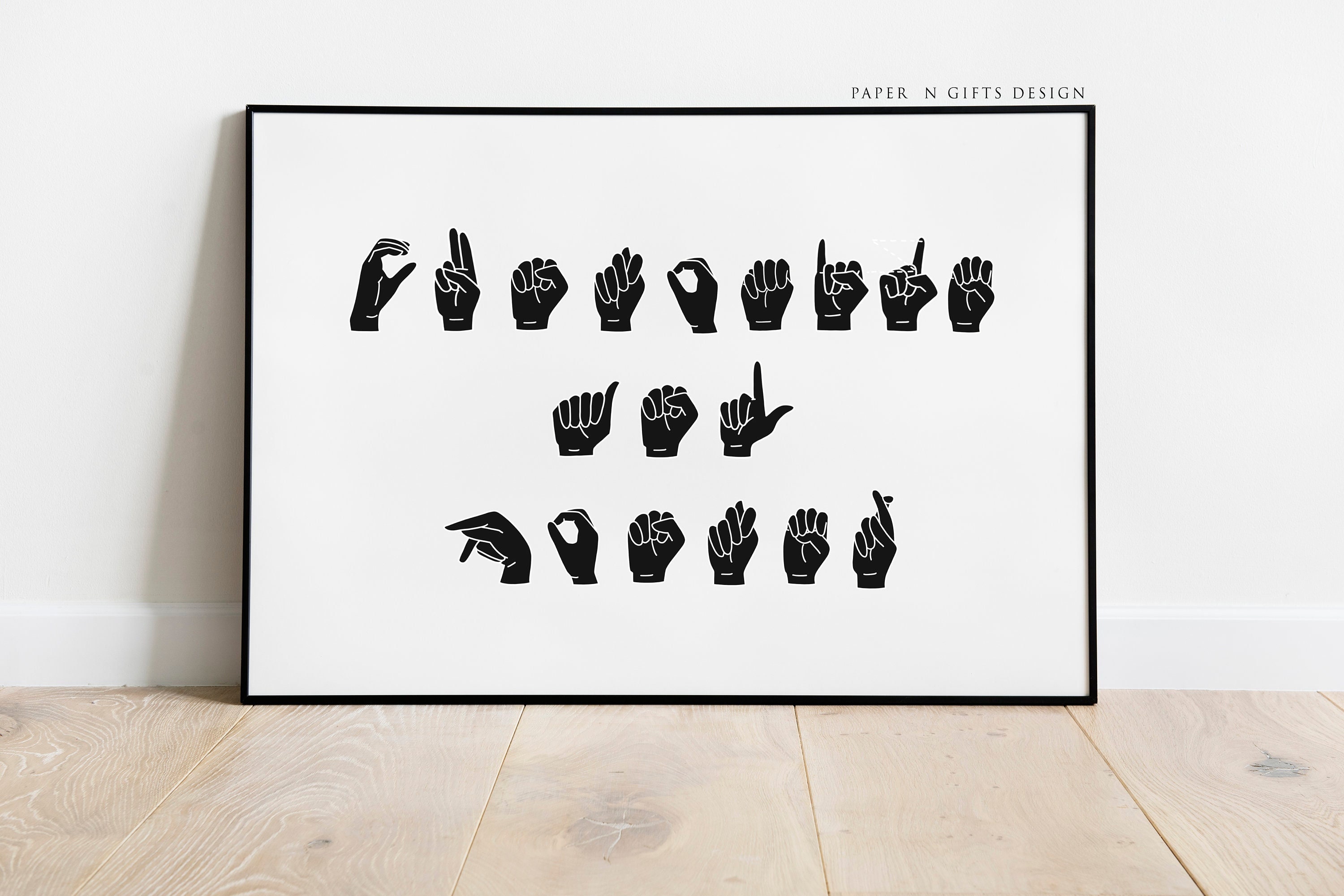 Personalized Sign Language Print, Custom Sign Language Poster, ASL ...