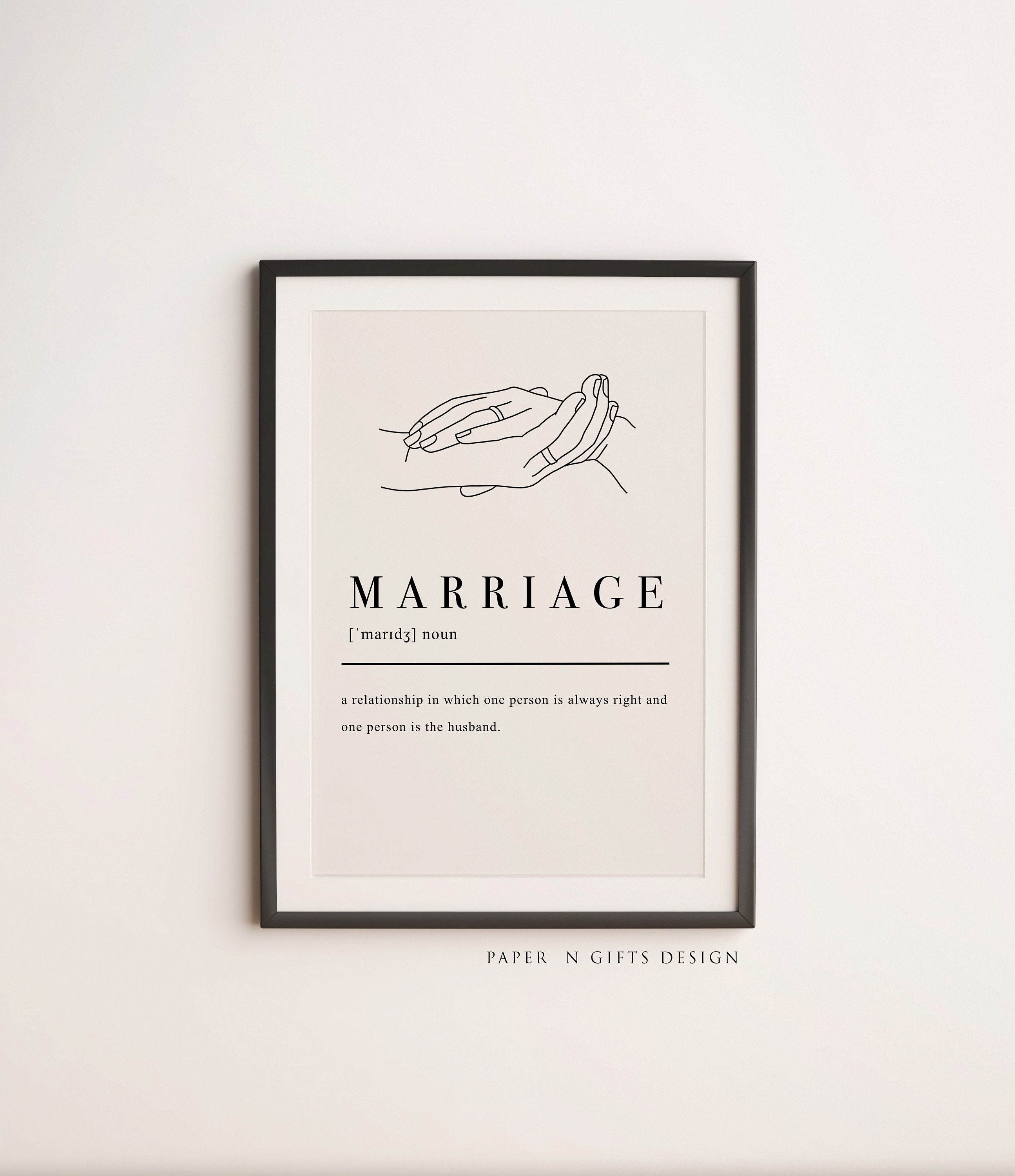 Marriage Definition Printable Newly-wed Print Printable Wall - Etsy