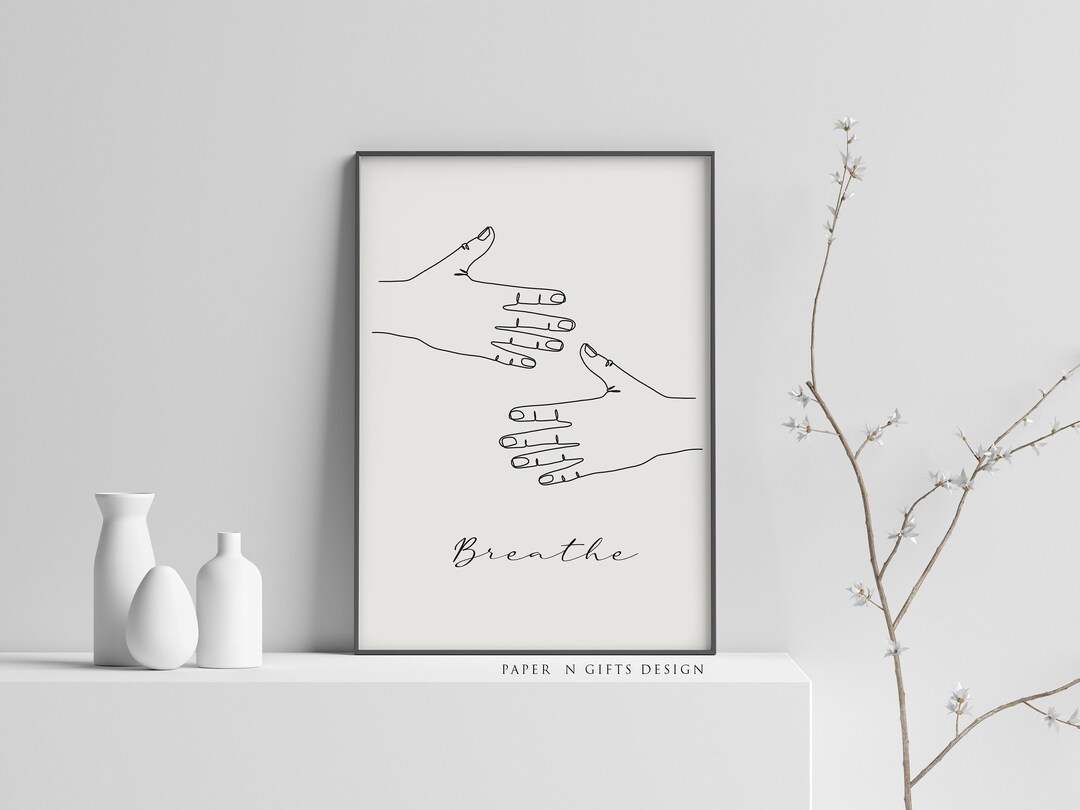 Breathe Printable Wall Art, Sign Language Poster, ASL Printable ...
