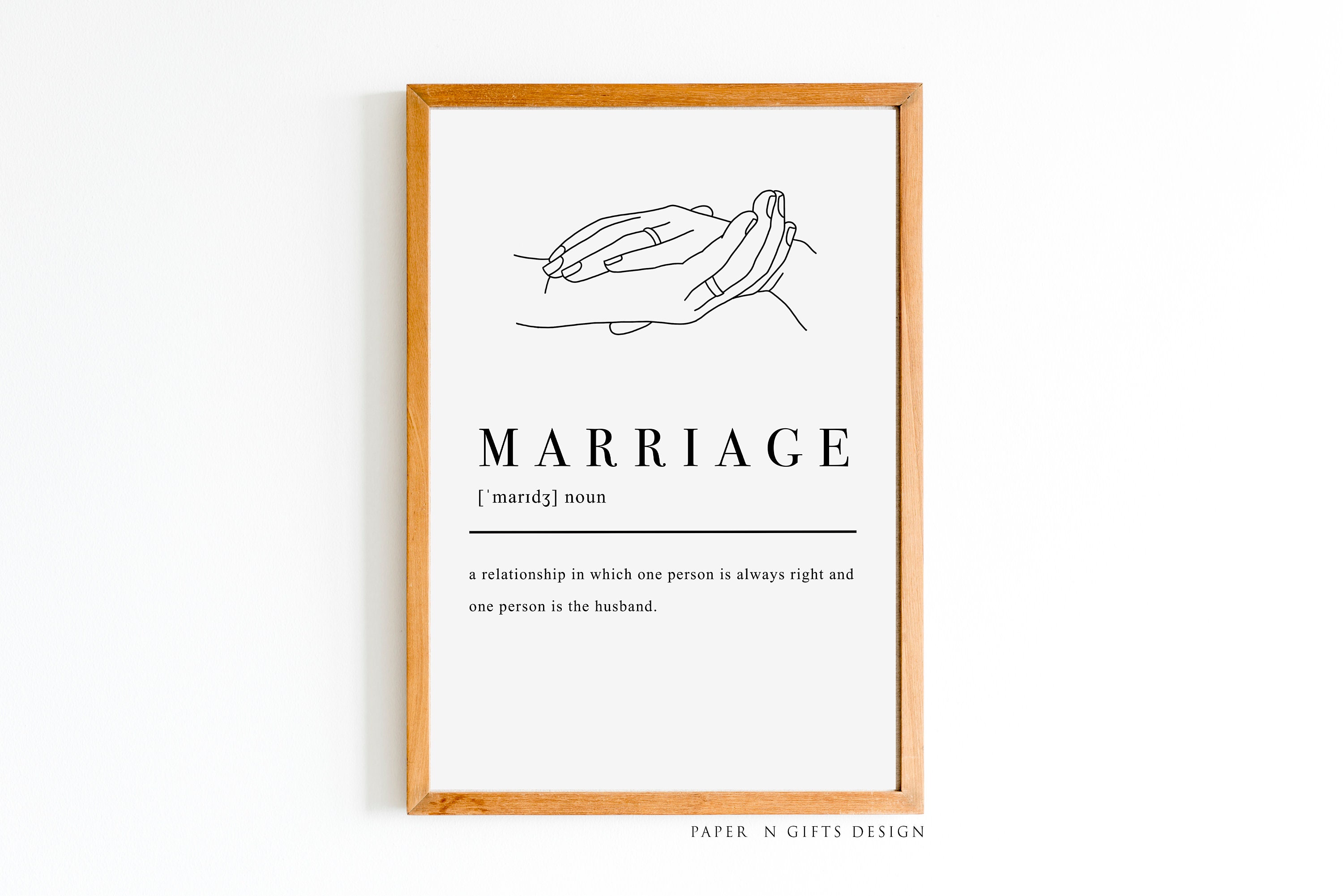 Marriage Definition Printable Newly-wed Print Printable Wall - Etsy