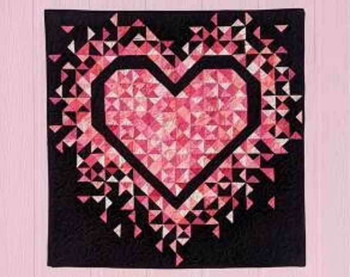 Mini Exploding Heart Quilt Pattern Paper Pattern Slice of Pi Quilts 36 ...