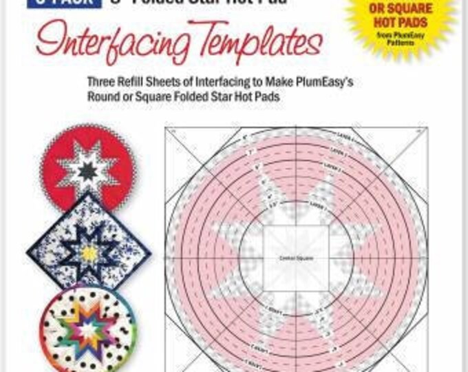 Folded Hot Pad Interfacing Templates - Plum Easy Patterns - PEP205 - Etsy