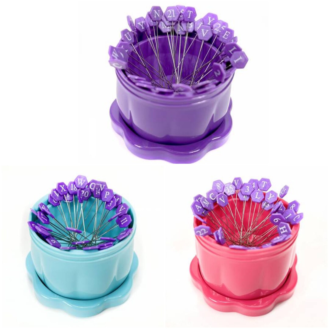 Large Magnetic Pin Cup Gypsy Quilter Turquoise, Pink, or Purple ...