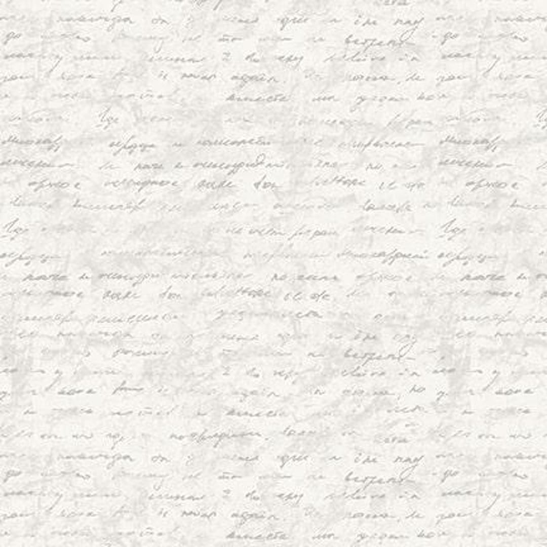 Handwriting Gray Priced by the Half Yard/cut Continuous Purely Neutral ...