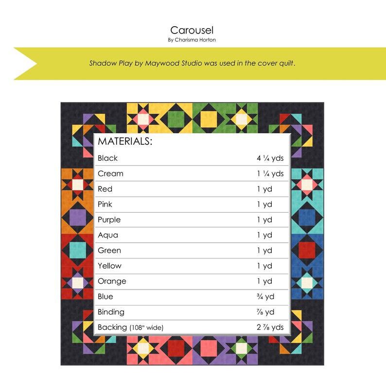 Carousel Paper Pattern Charisma Horton Modern Quilt | Etsy