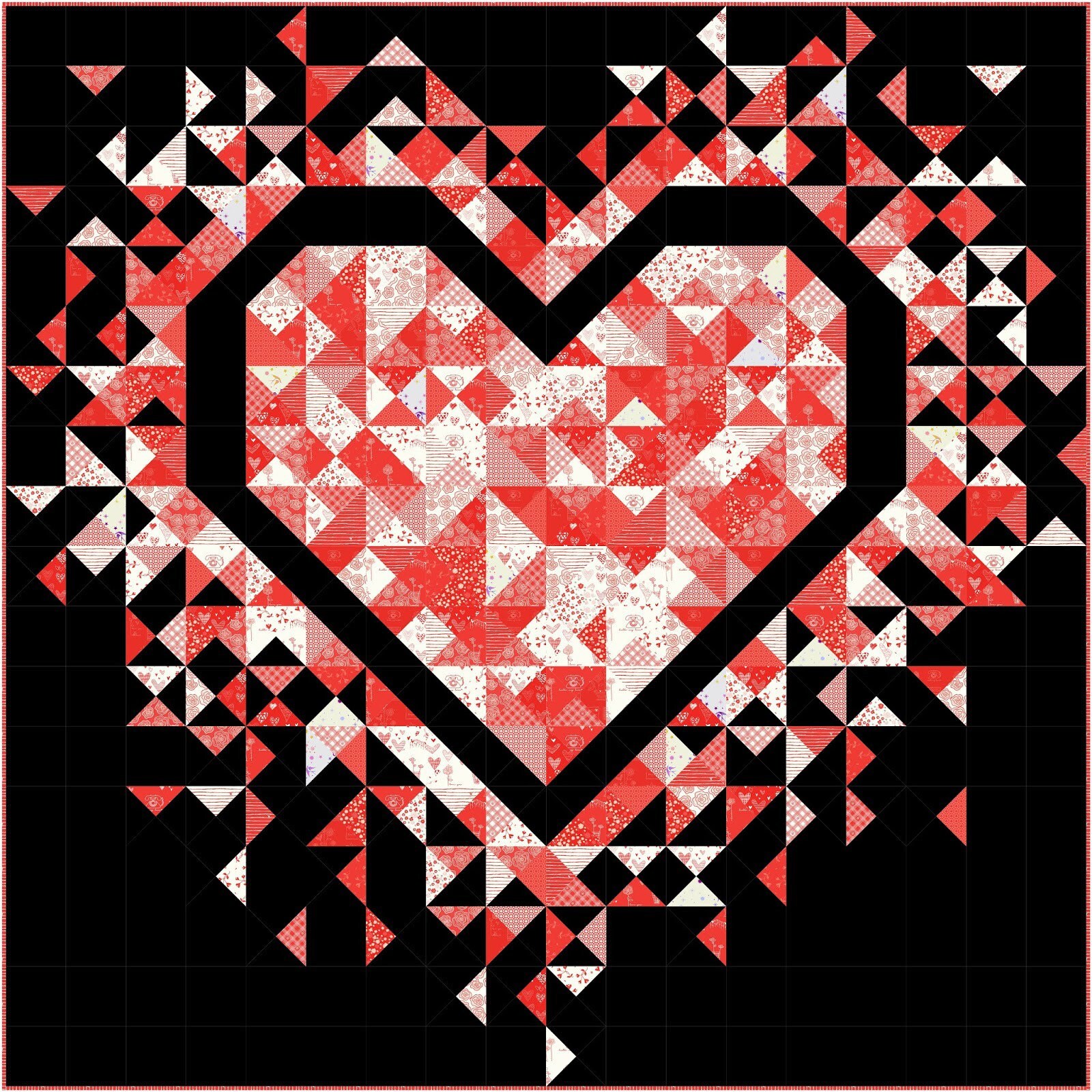 Exploding Heart Quilt Pattern Paper Pattern Slice of Pi - Etsy