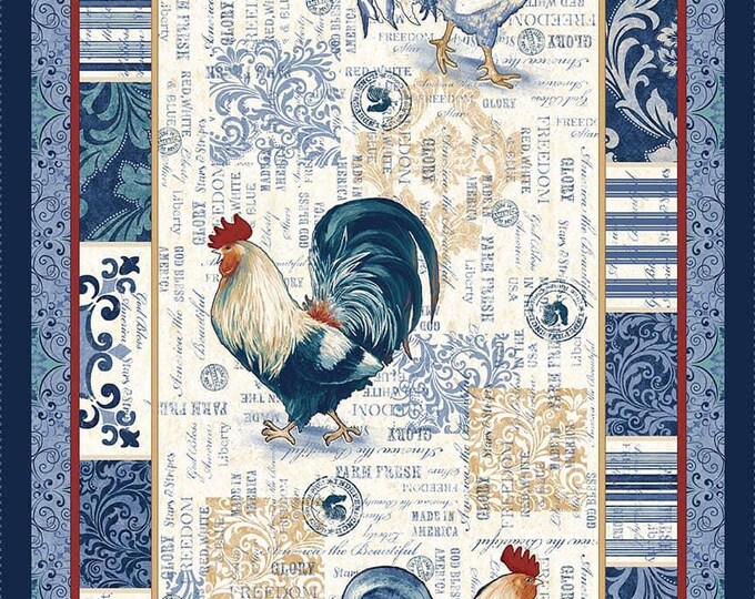 American Pride 24" Rooster Panel - Geoff Allen for Studio E Fabrics ...
