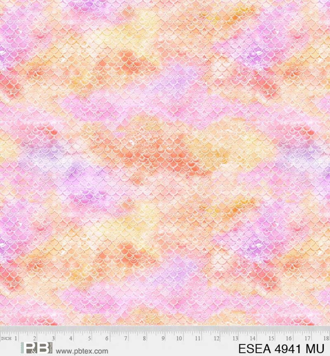 Enchanted Seas Mermaid Scales Pink Sillier Than Sally Designs for P&B ...