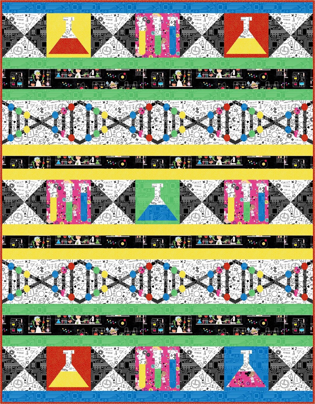 Mad Science 2 Quilt Pattern Paper Pattern Paper Pieced Pattern by ...