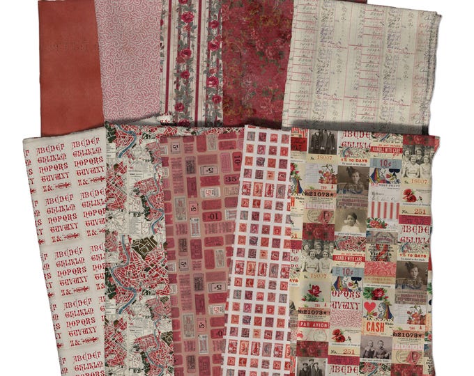 Tim Holtz RED Palette Bundle - 10 Pcs - Freespirit Fabrics - NOVEMBER ...