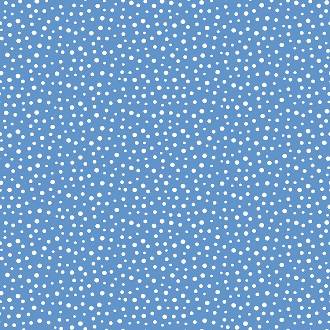Irregular Dots Blue Snow- Sold by the Half Yard - 100% Cotton - Susybee ...