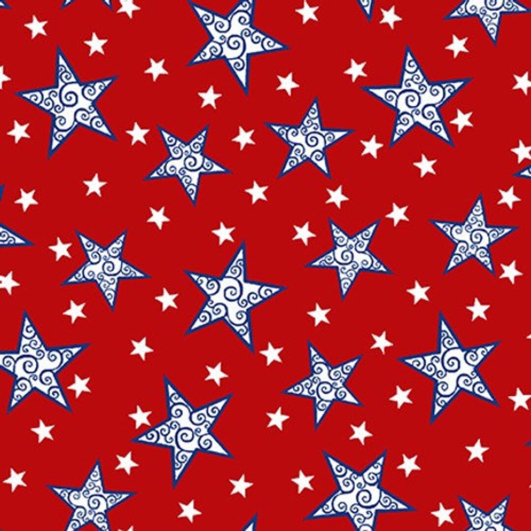 Stars Red Anthem Patriotic Fabric 100% Cotton 2485-88 - Etsy