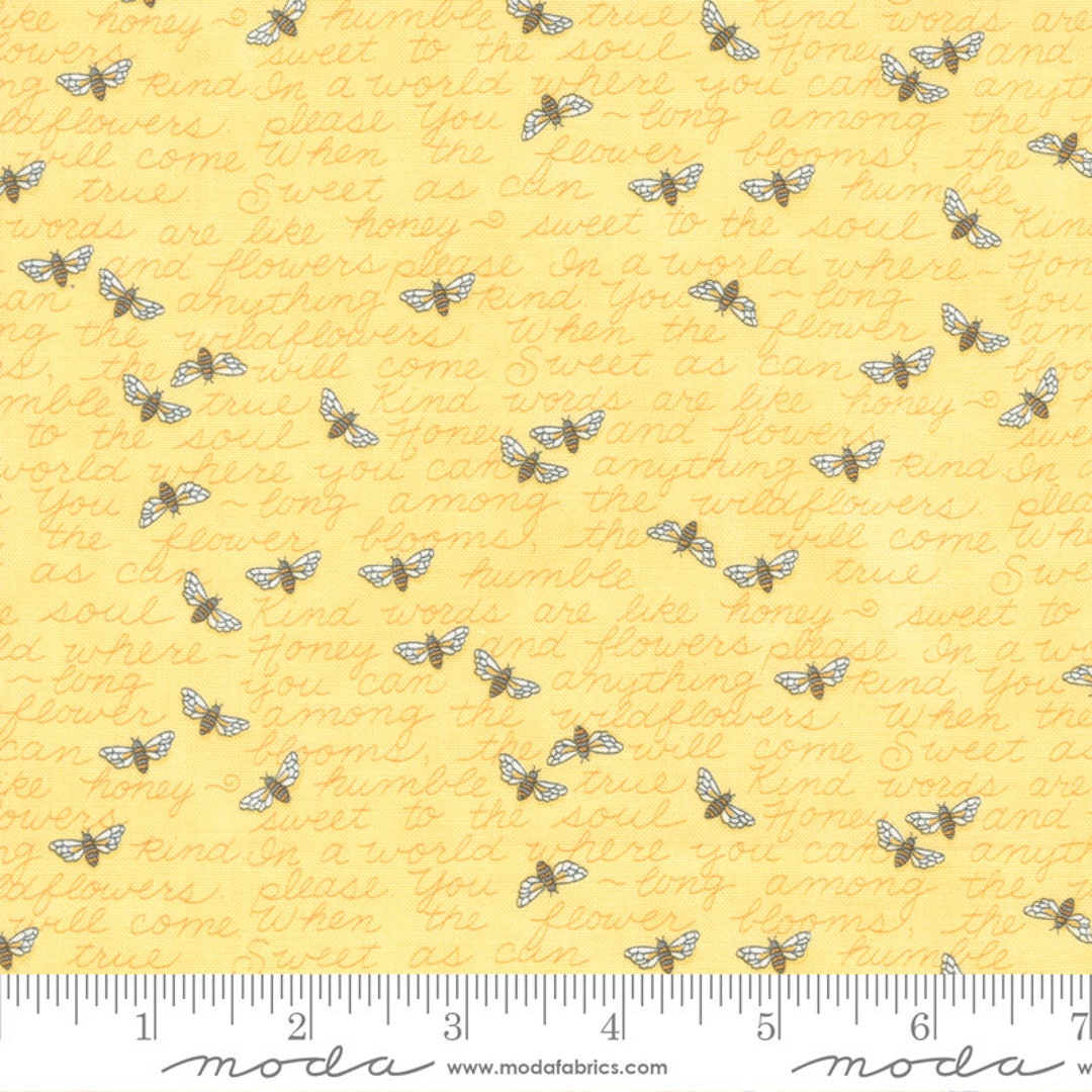 Bees and Lavender on Honey - Sold by the Half Yard - Honey and Lavender ...