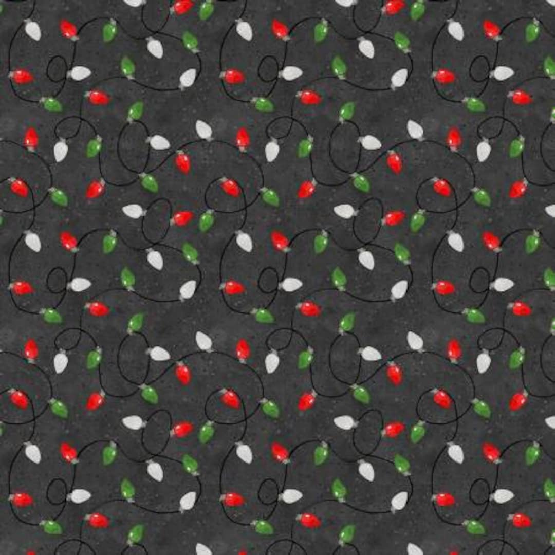 String Lights Black Sold by the Half Yard Baby It's Gnomes Out Susan ...