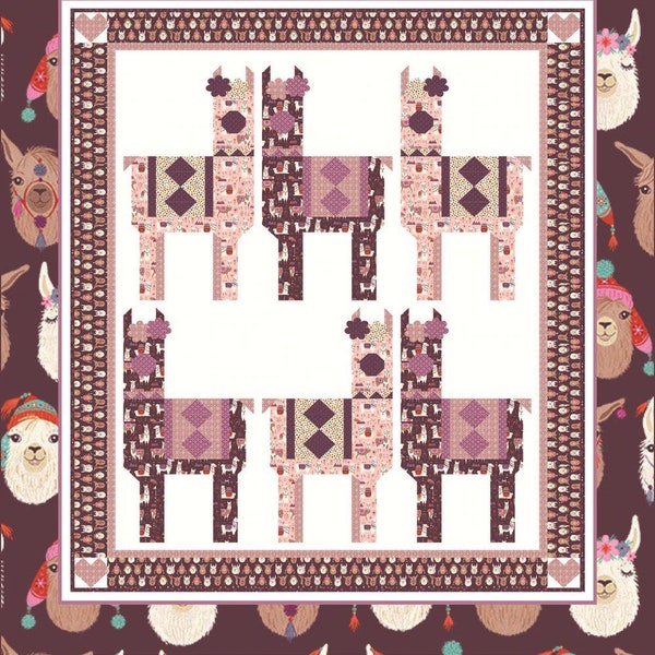 Llama Quilt Pattern - Etsy