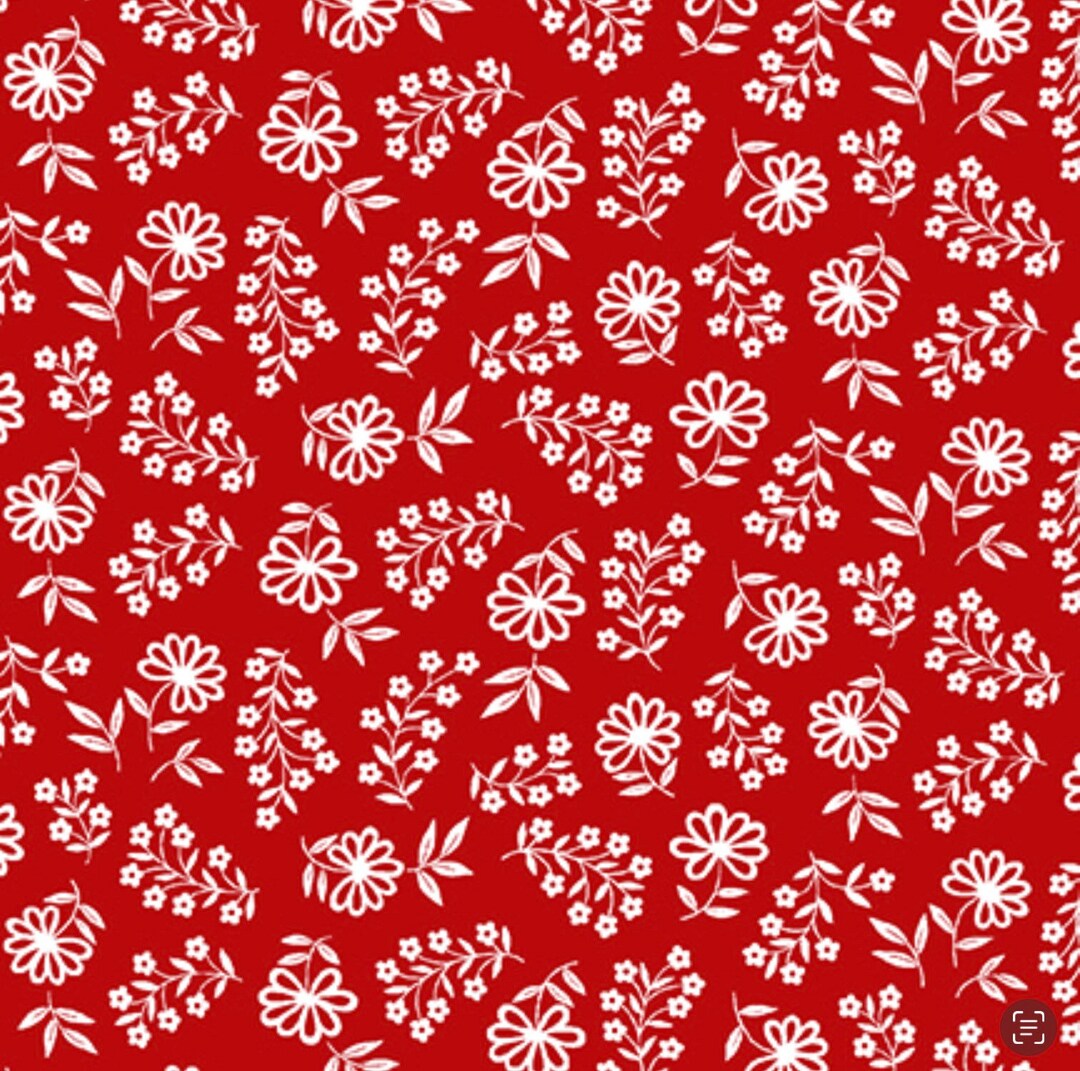 Floral Petals Red - Anthem - Patriotic Fabric - 100% Cotton - 2484-88 ...