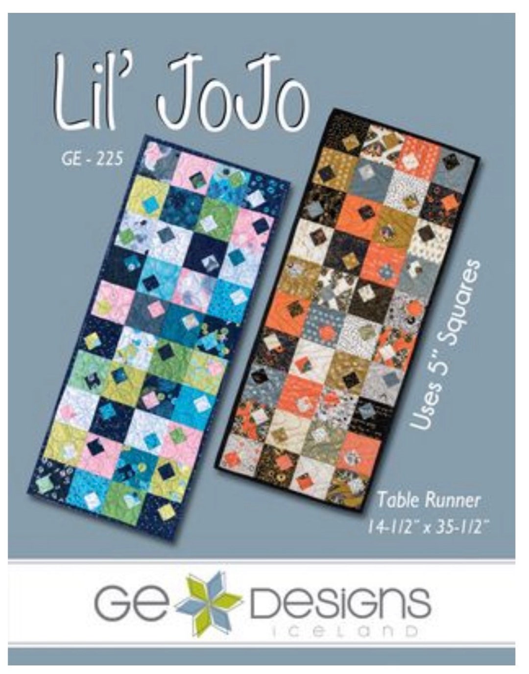 Lil Jojo Table Runner Pattern GE Designs Charm Pack Quilt Paper Pattern ...