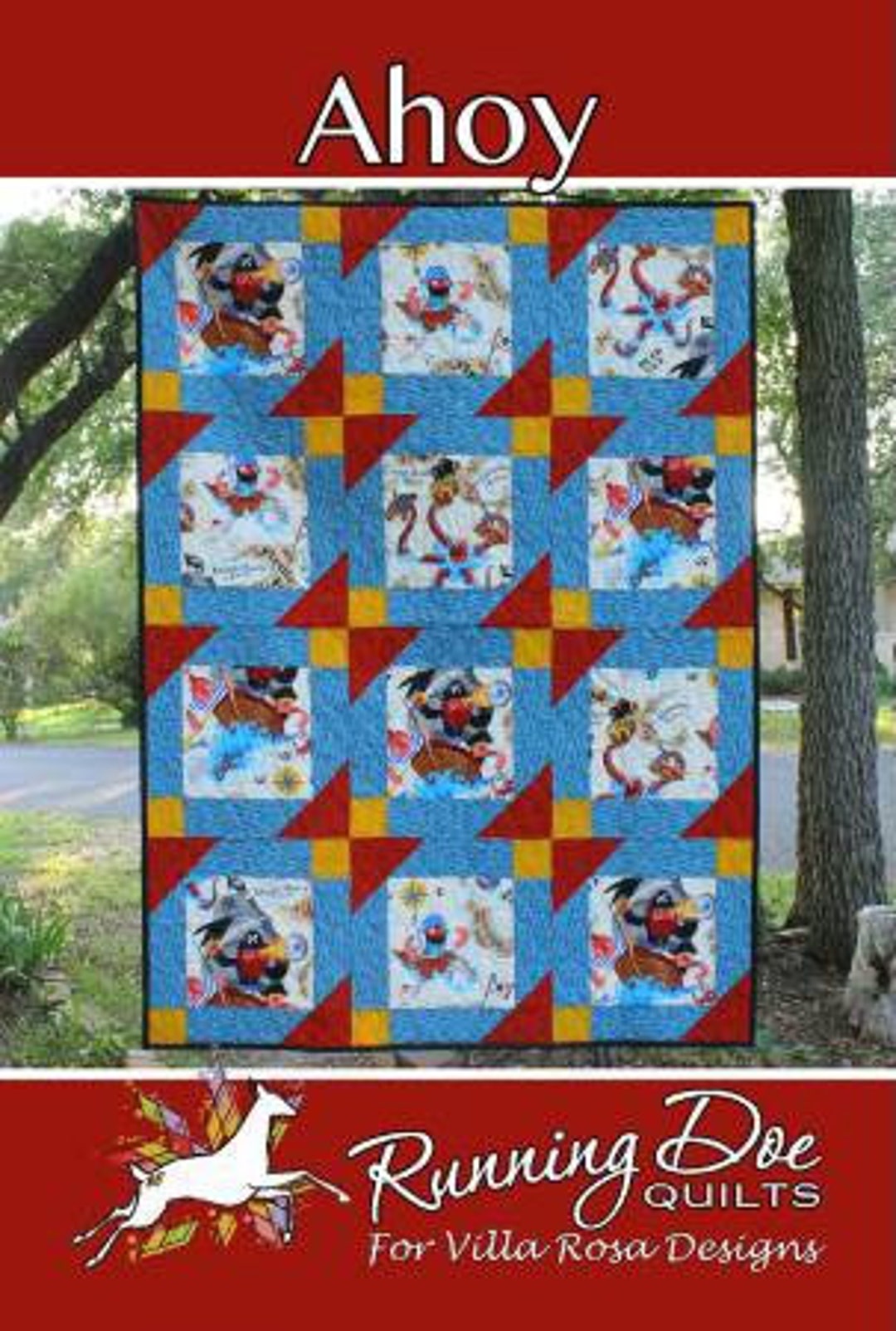 Ahoy Quilt Pattern - Postcard Pattern - Running Doe Quilts - Villa Rosa ...