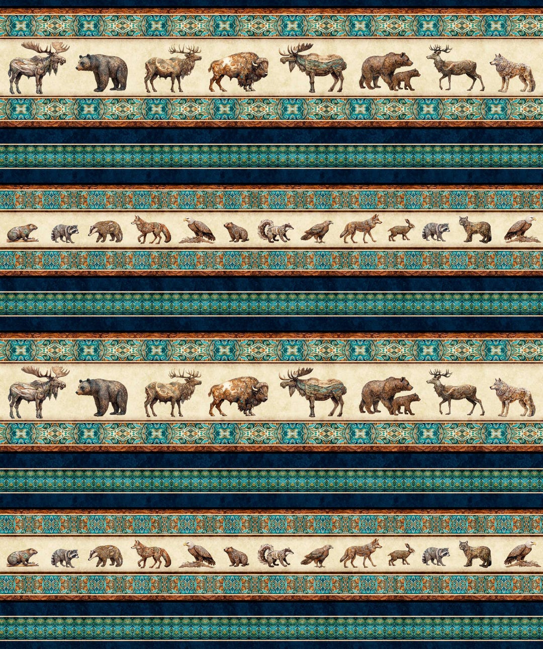 Enchanted Forest Border Stripe - Priced by the Half Yard/cut Continuous ...