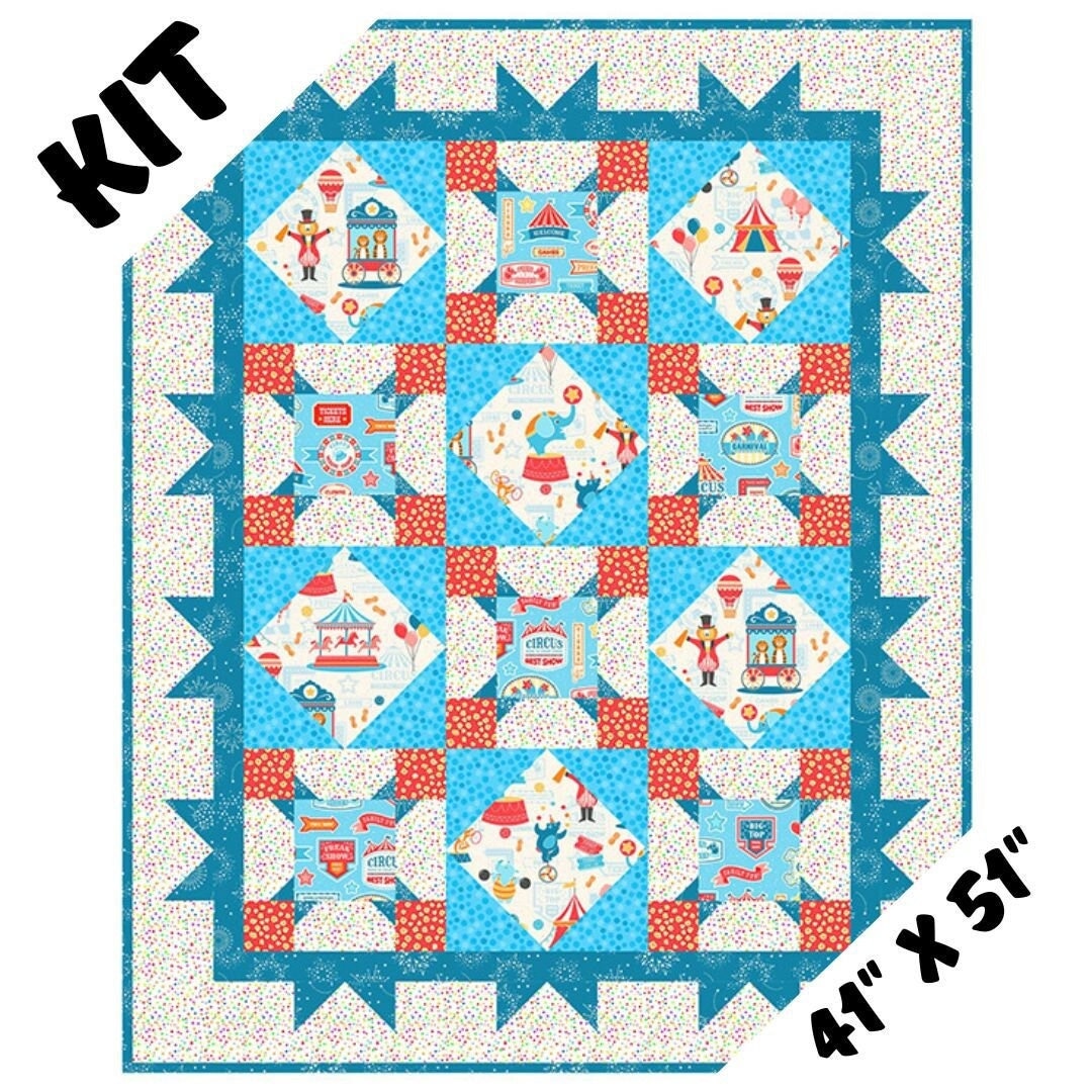 Diamond Carousel Quilt KIT - Under the Big Top - 41" X 51" - Etsy