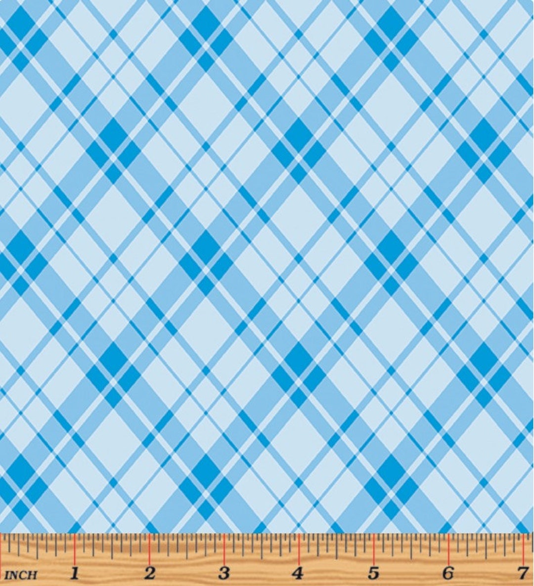 Blue Diagonal Plaid - Sunshine Days - Priced by the 1/2 Yard/cut ...