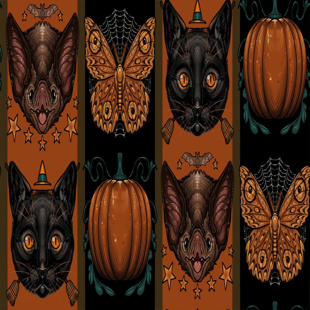 Halloween Stripe Orange Priced by the Half Yard/cut Continuous Mystic ...